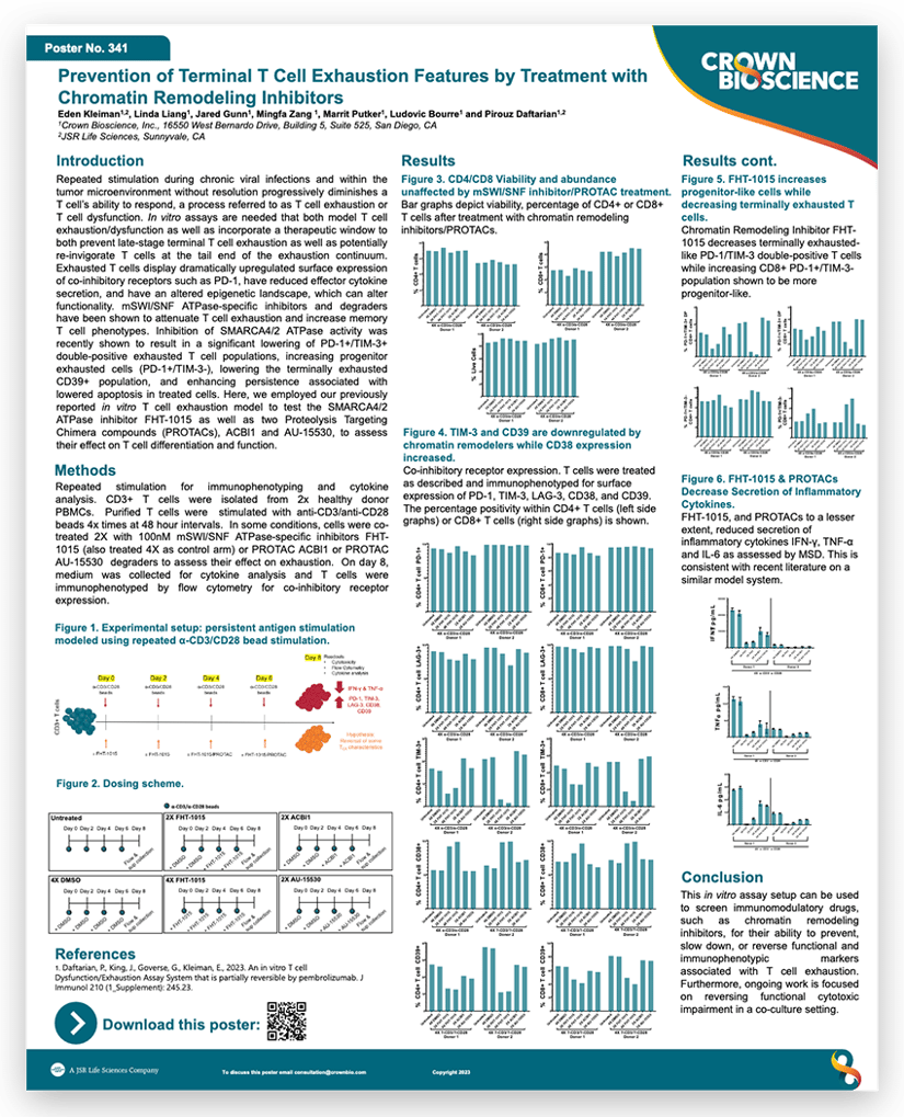 CICON 2023 Poster 341: Prevention of Terminal T Cell Exhaustion ...
