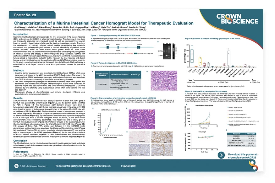 AACR 2023 Poster 29: Characterization of a Murine Intestinal Cancer ...
