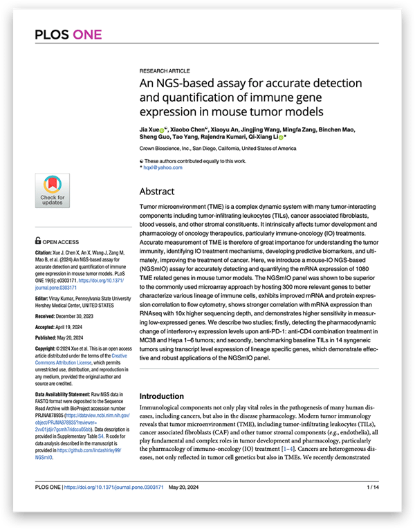 Publication: An NGS-based assay for accurate detection and ...