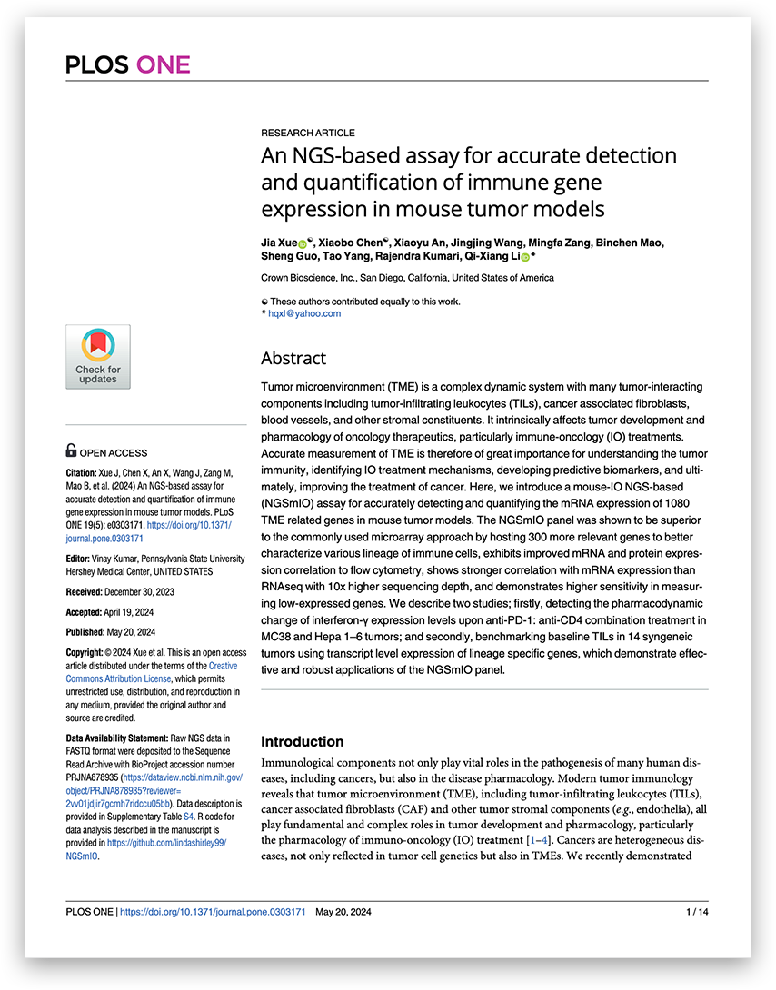 Publication: An NGS-based assay for accurate detection and ...