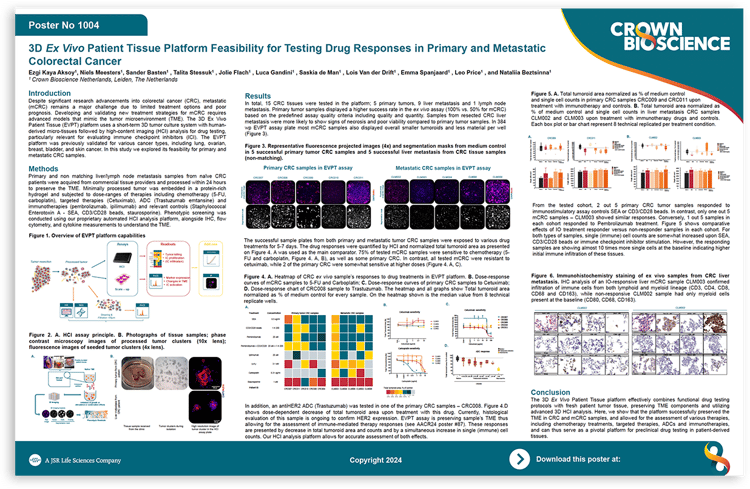 SITC 2024 Poster: 3D Ex Vivo Patient Tissue Platform Feasibility for ...